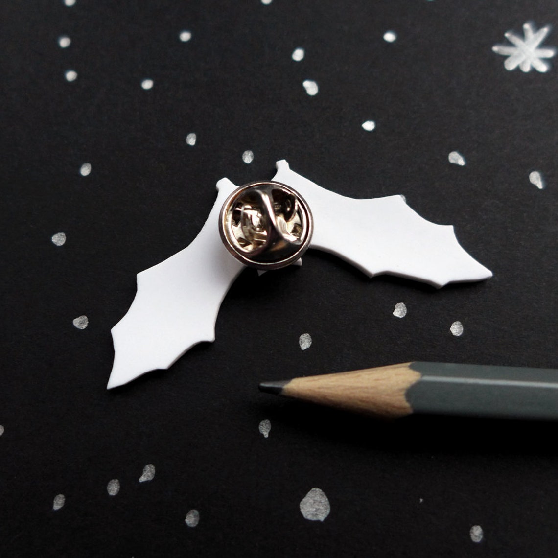 Bat Brooch Vampire Bat Badge Flying Bat Pin Printed From | Etsy