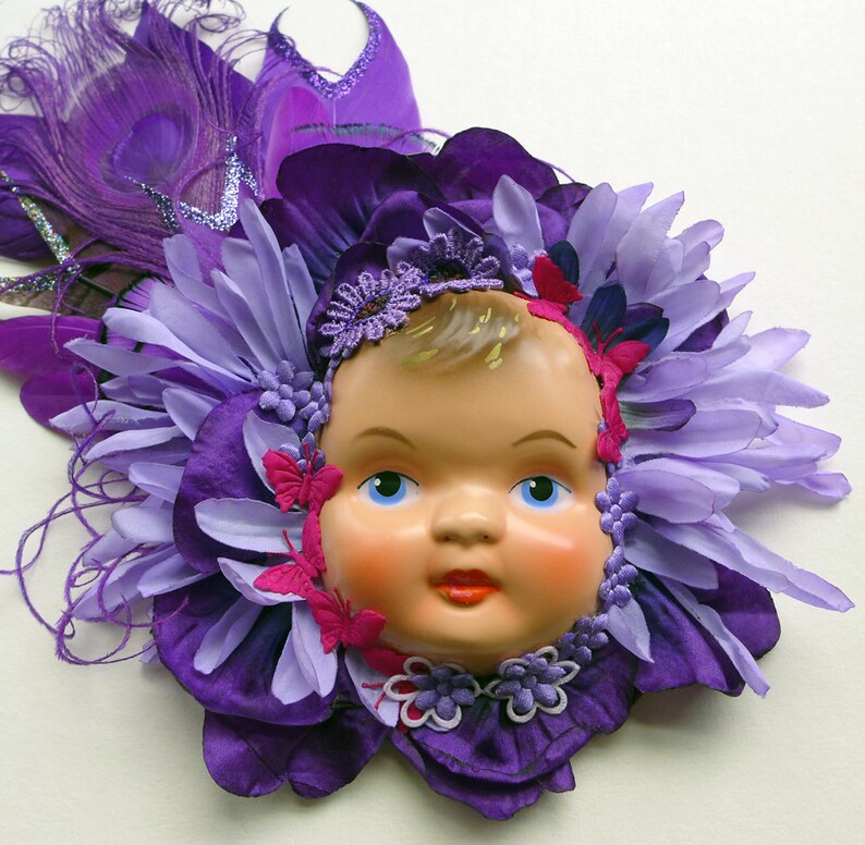 Doll Face Fascinator, Festive Decoration, Unique Gift for Her, Hair ...