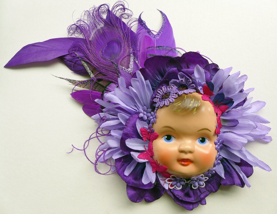 Doll Face Fascinator, Festive Decoration, Unique Gift for Her, Hair ...