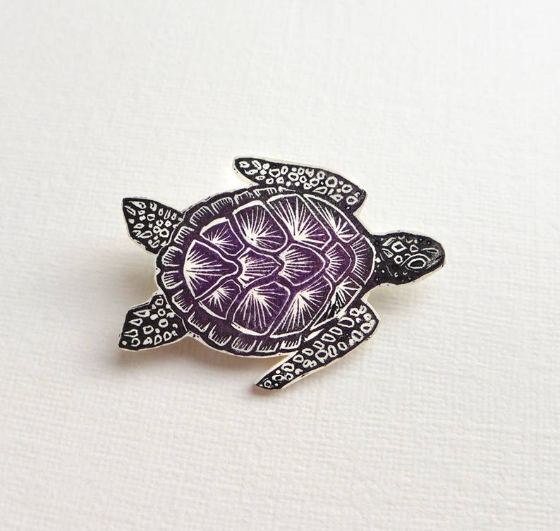 Turtle Brooch Sea Turtle Pin Badge | Etsy