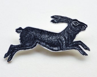 Hare Pin - Etsy UK