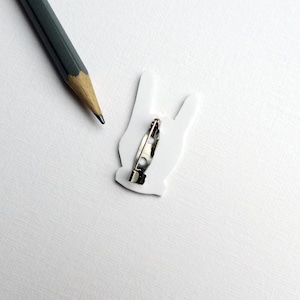 Sign of the Horns Badge, Hand Gesture Badge, Hand Pin, Hand Sign Brooch ...