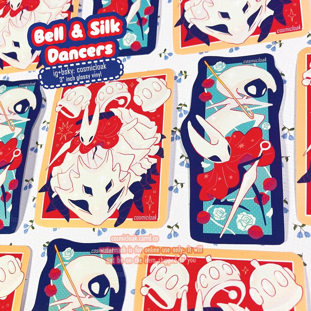Bell and Silk Dancers- 3 Inch Vinyl Sticker | Silksong Lace Hornet ...