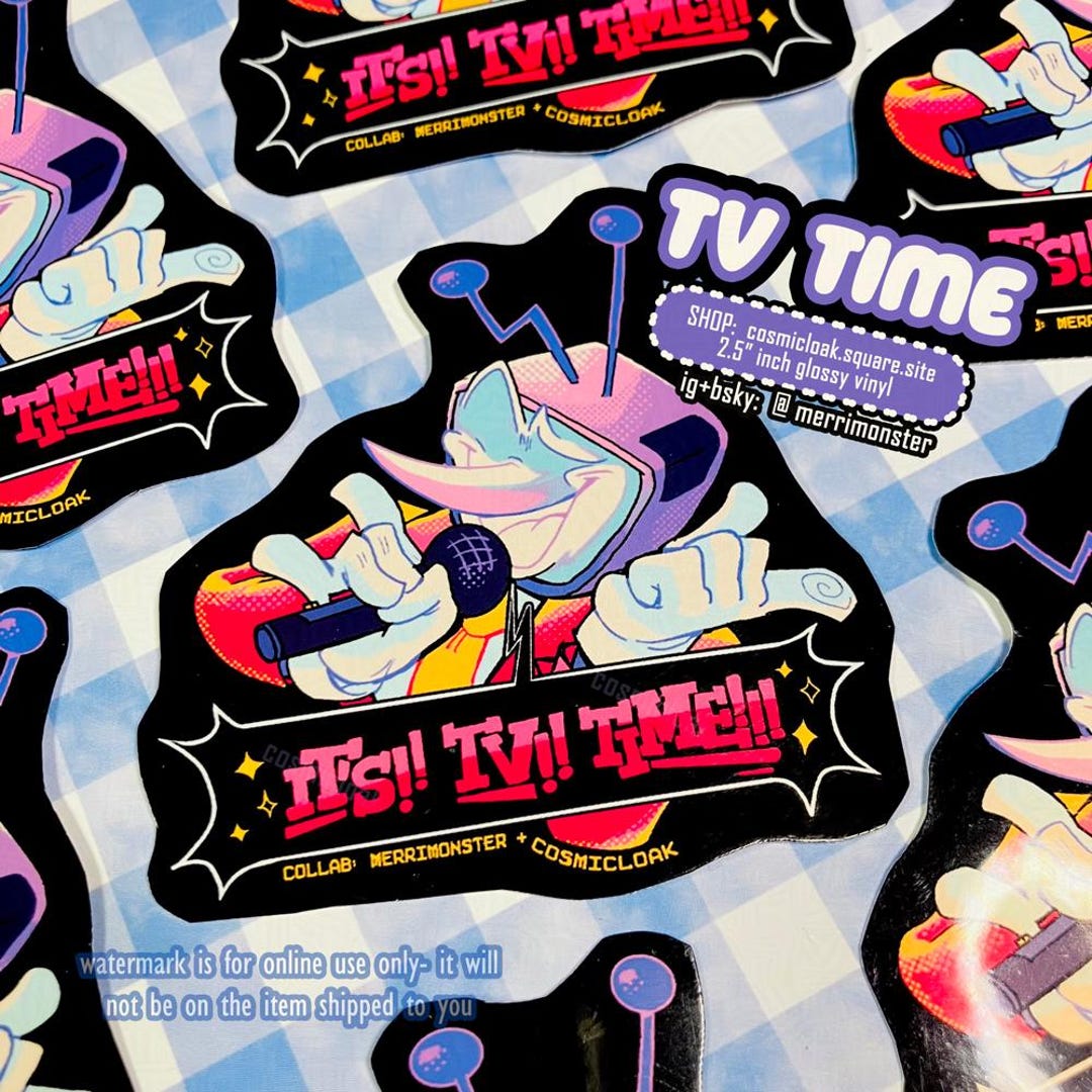 Tenna Tv Time- 2.5 Inch Vinyl Sticker | Silly Funny Meme Movie Video ...