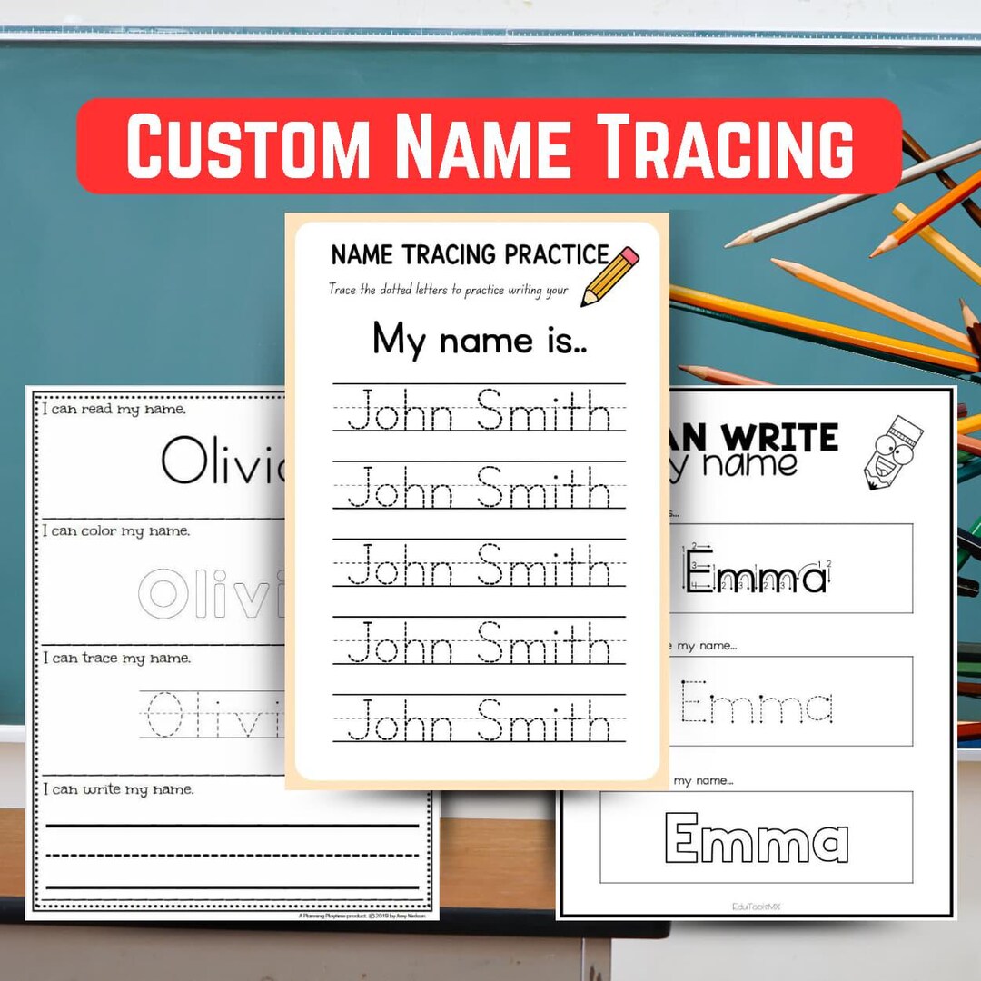 ABC Tracing Pre-k Printables, Custom Name Tracing, Lower Upper Alphabet ...