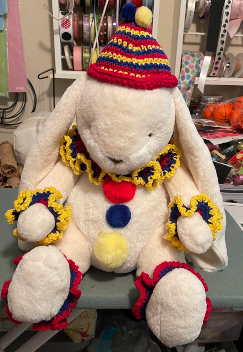 Large Clown Bunny - Etsy