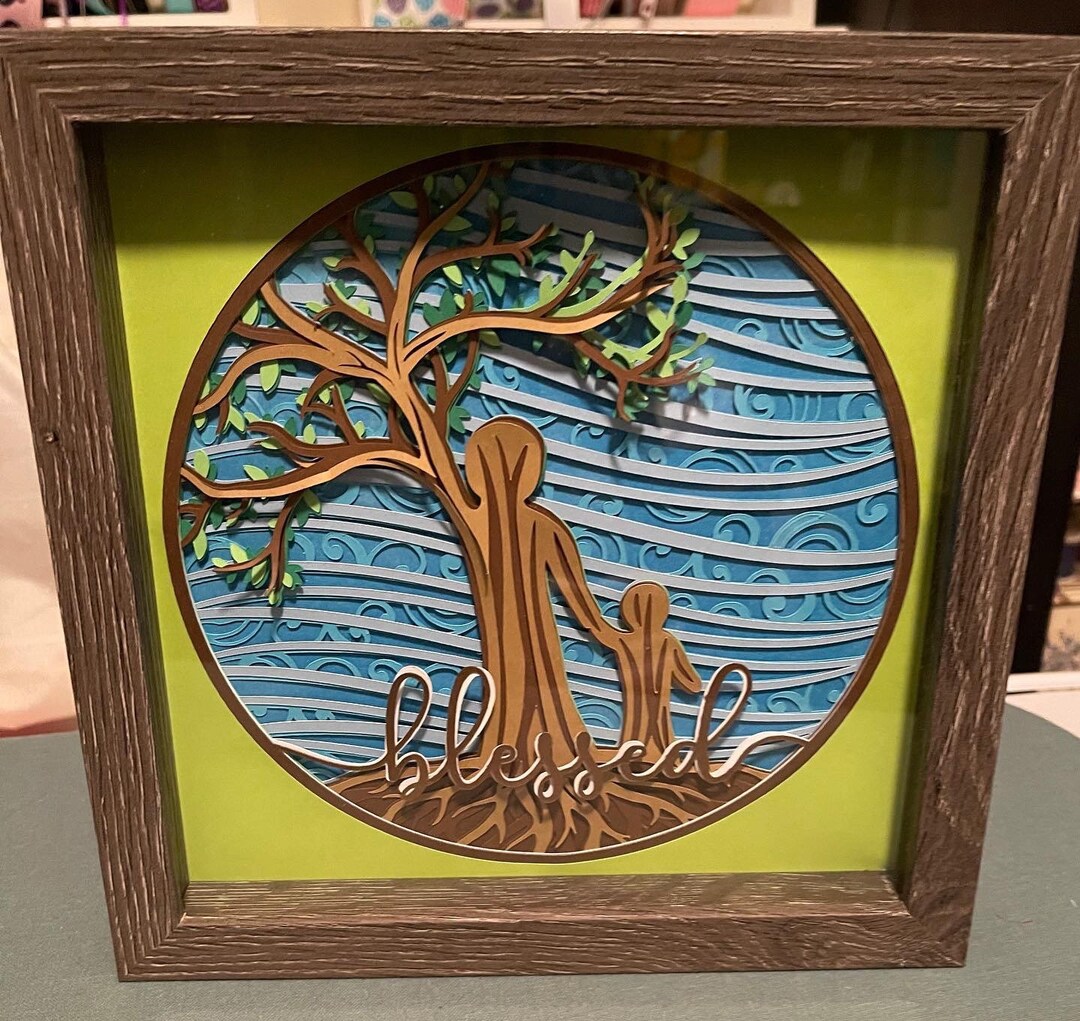 3D Blessed Tree Shadow Box - Etsy