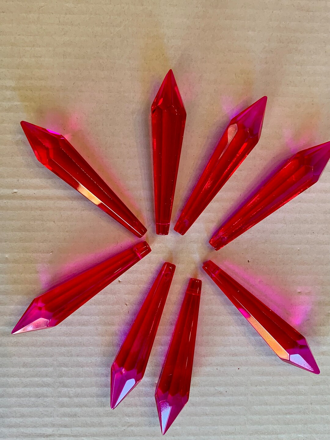 15 Pink Icicles Crystal Wind Chime Chandelier Crystals - Etsy