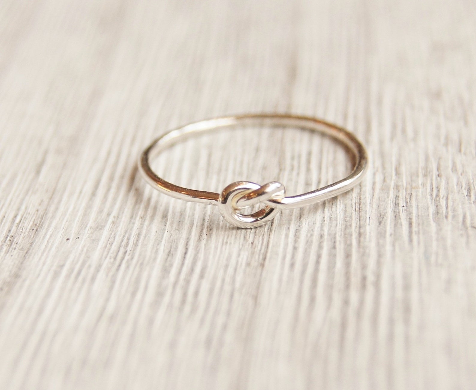 Friendship Knot Ring Silver Stackable Thin and Tiny Ring - Etsy