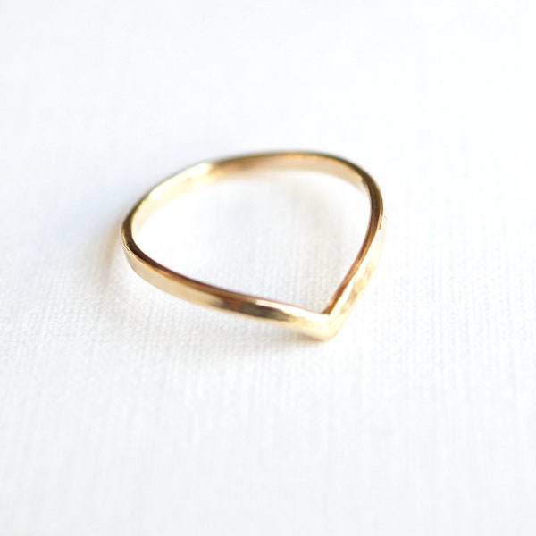 Gold Chevron Wedding Band - Etsy