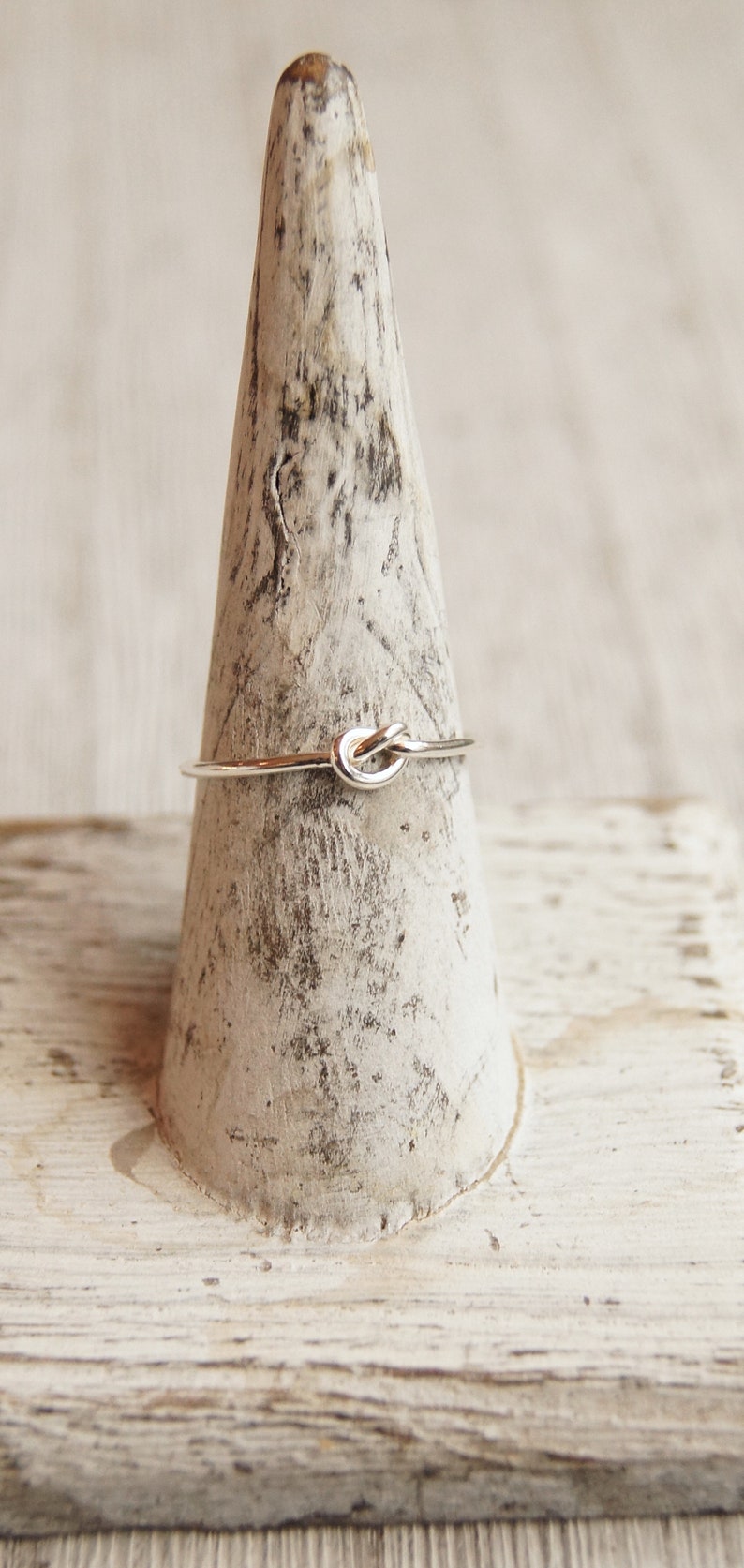 Friendship Knot Ring Silver Stackable Thin and Tiny Ring - Etsy