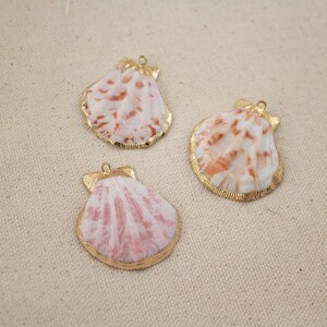 Natural Seashell Necklace Gold Filled, Big Seashell Necklace, Gold ...