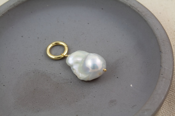 Baroque Pearl Pendant Large Baroque Pearl Pendant Gold - Etsy