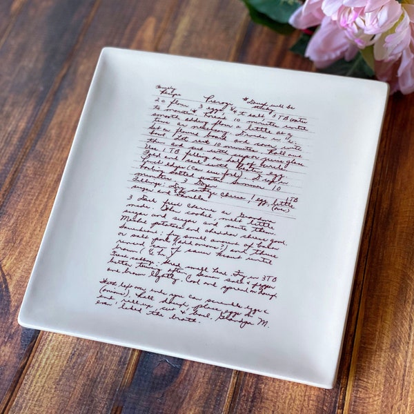 Personalized Recipe Plate - Etsy