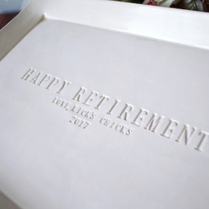 Retirement Gift or Signature Guestbook Platter - Large Personalized ...