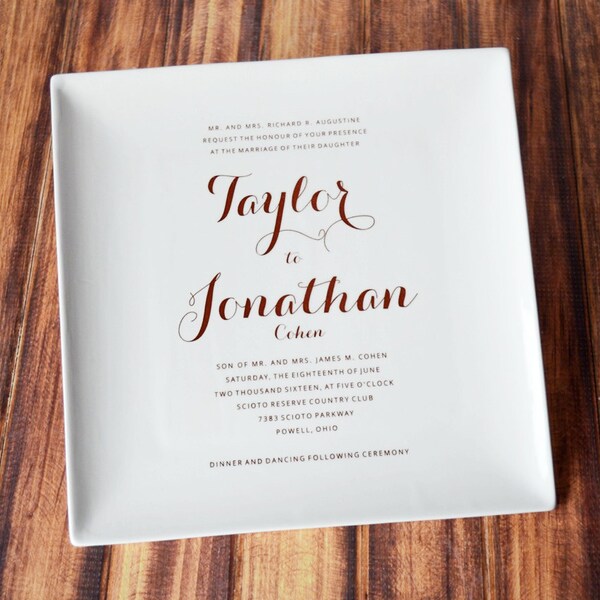 Wedding Plate - Etsy