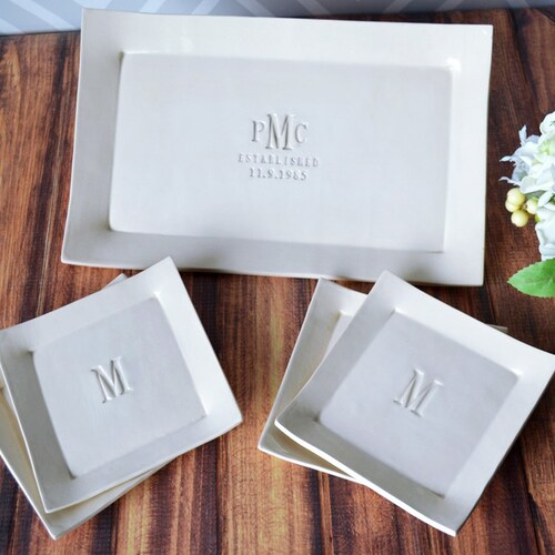 Personalized Appetizer Plates Set of 6 | Etsy