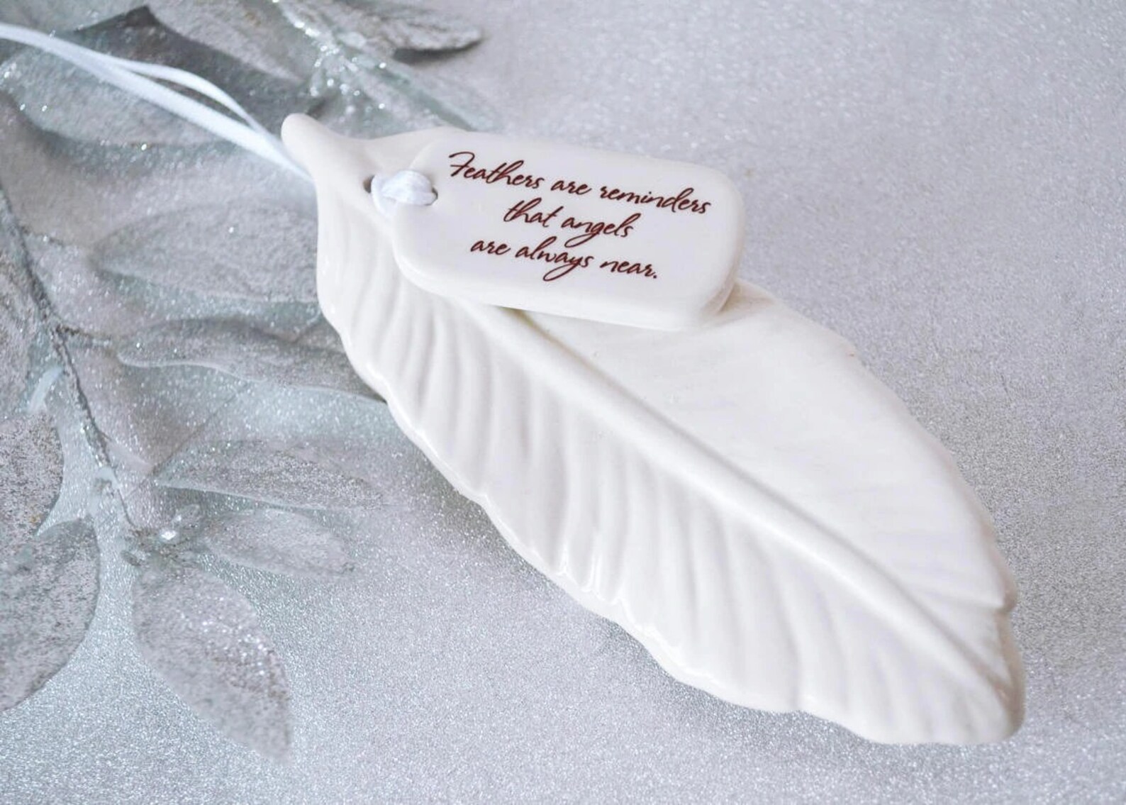 Sympathy Ornament Feather Sympathy Gift Sympathy Feather - Etsy
