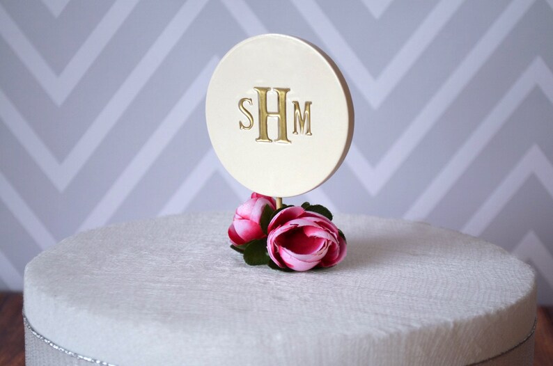 PERSONALIZED Ceramic Modern Wedding Cake Topper Available in - Etsy