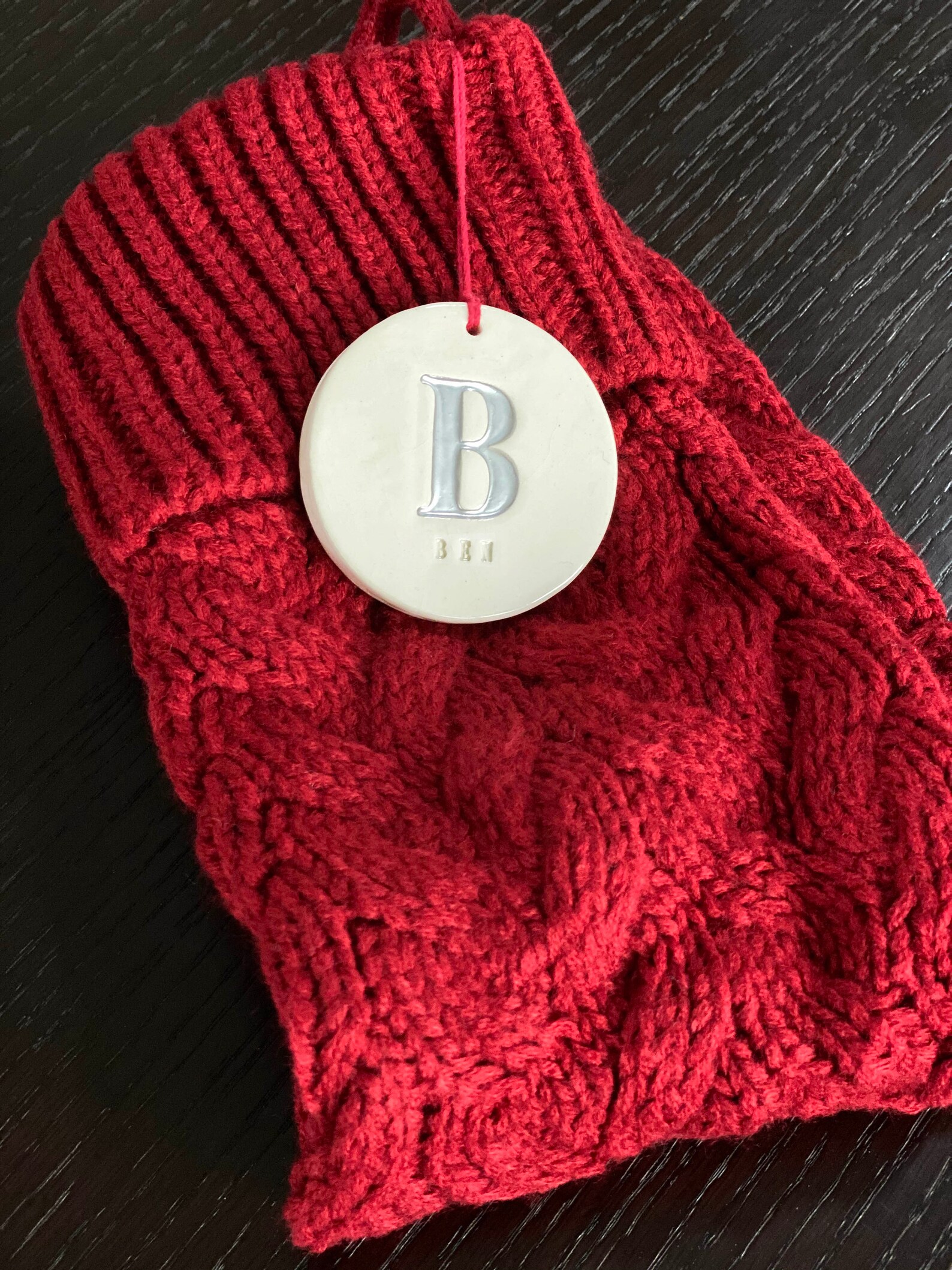 Personalized RED Christmas Stocking Knitted Holiday Stocking - Etsy