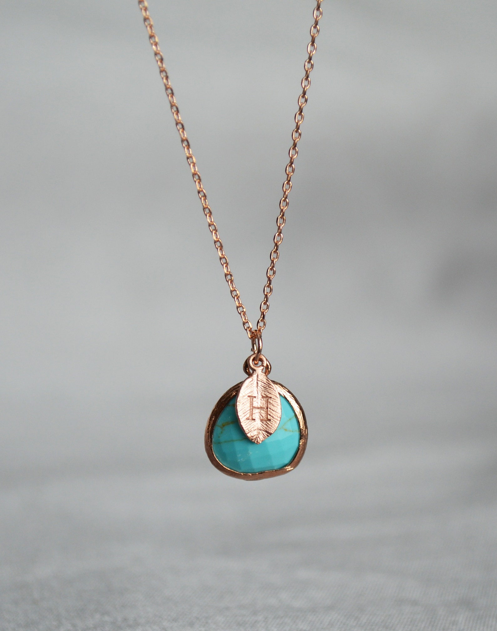 December Birthstone Necklace, Turquoise Necklace, Bridesmaid Necklace ...