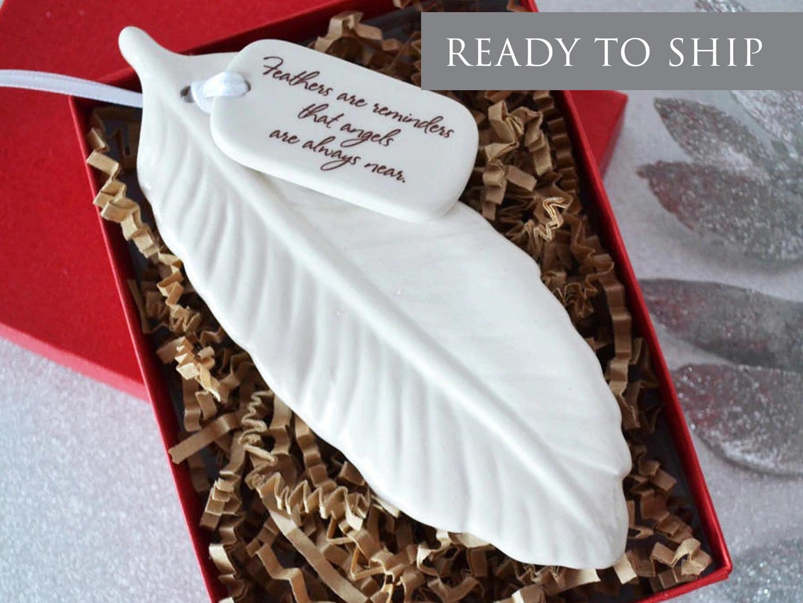 Sympathy Ornament Feather Sympathy Gift Sympathy Feather - Etsy