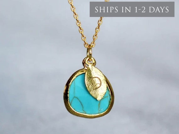 December Birthstone Necklace Turquoise Necklace Bridesmaid - Etsy
