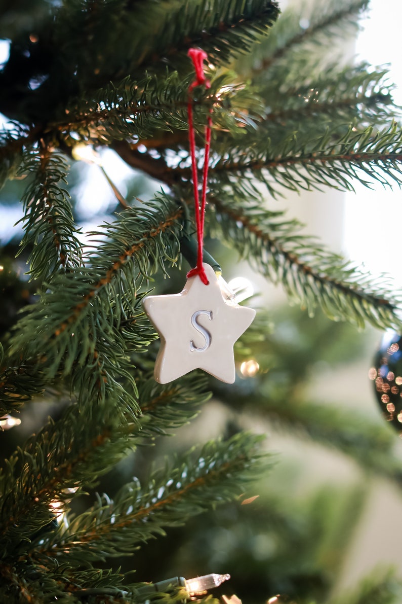 Family of 4 Customized Star Christmas Ornaments - Family Ornament Set ...