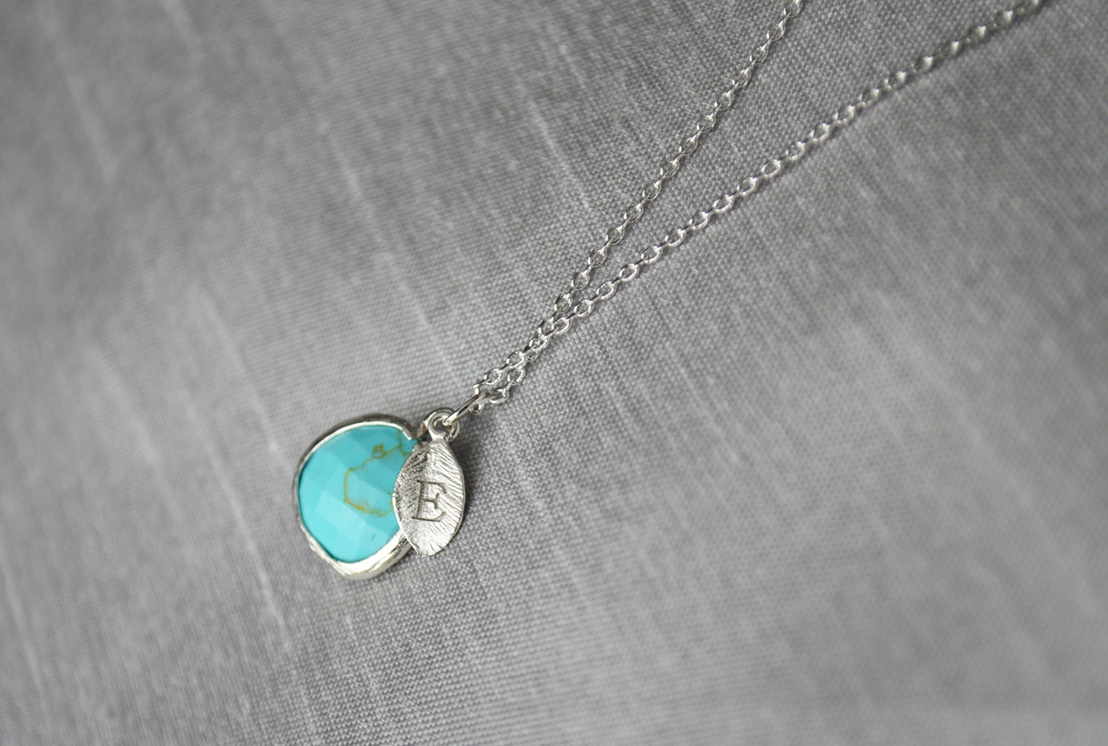 Turquoise Necklace, December Birthstone Necklace, Bridesmaid Necklace ...