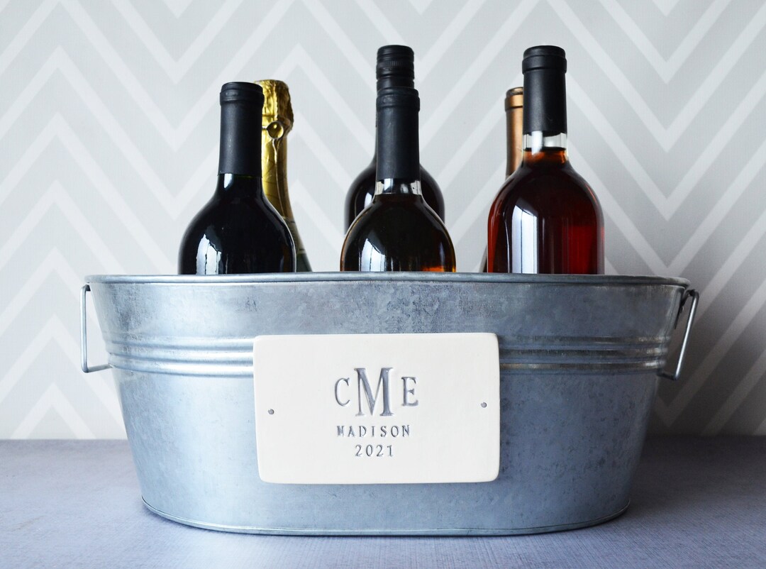 Wedding Gift - Personalized Wine Bucket, Champagne Bucket, Beverage Tub ...