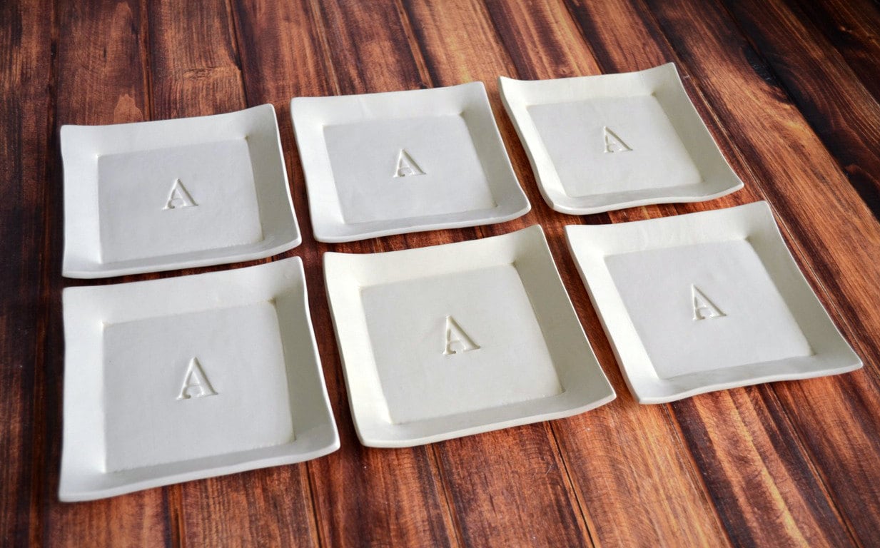 Personalized Appetizer Plates - Set of 6 - Etsy