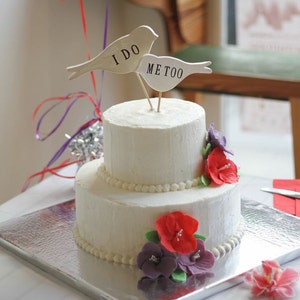 I Do Me Too - Bird Wedding Cake Toppers - Available in Different Colors ...