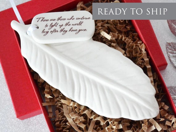 Sympathy Ornament Feather Sympathy Gift READY TO SHIP | Etsy