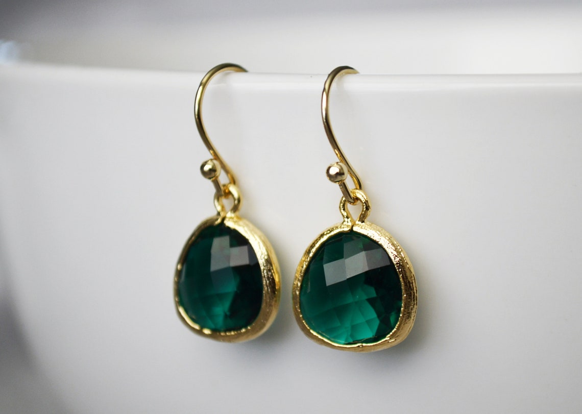 Emerald earrings May Birthstone Gift May Birthstone | Etsy