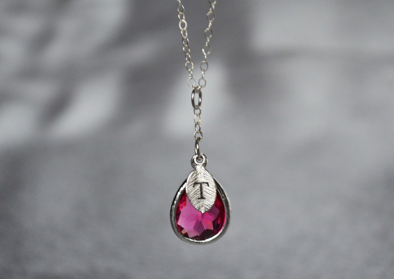 July Birthstone Necklace Ruby Birthstone Necklace Bridesmaid | Etsy