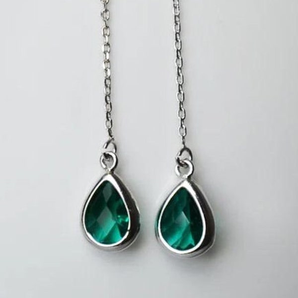 Emerald Drop Earring - Etsy