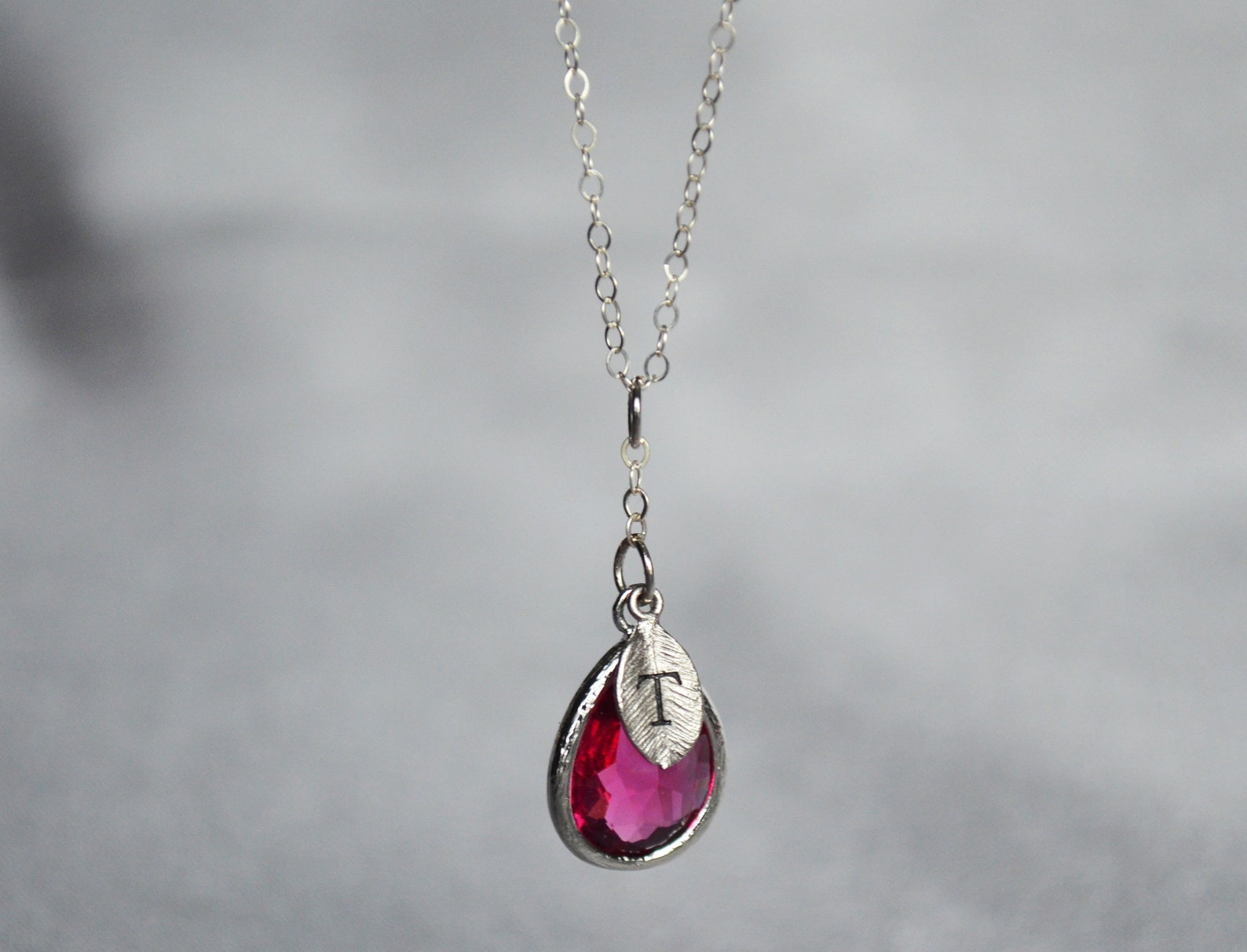 July Birthstone Necklace Ruby Birthstone Necklace Bridesmaid - Etsy
