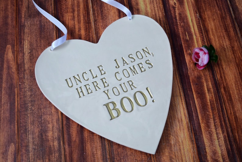 Personalized Heart Wedding Sign - to Carry Down the Aisle and Use as ...