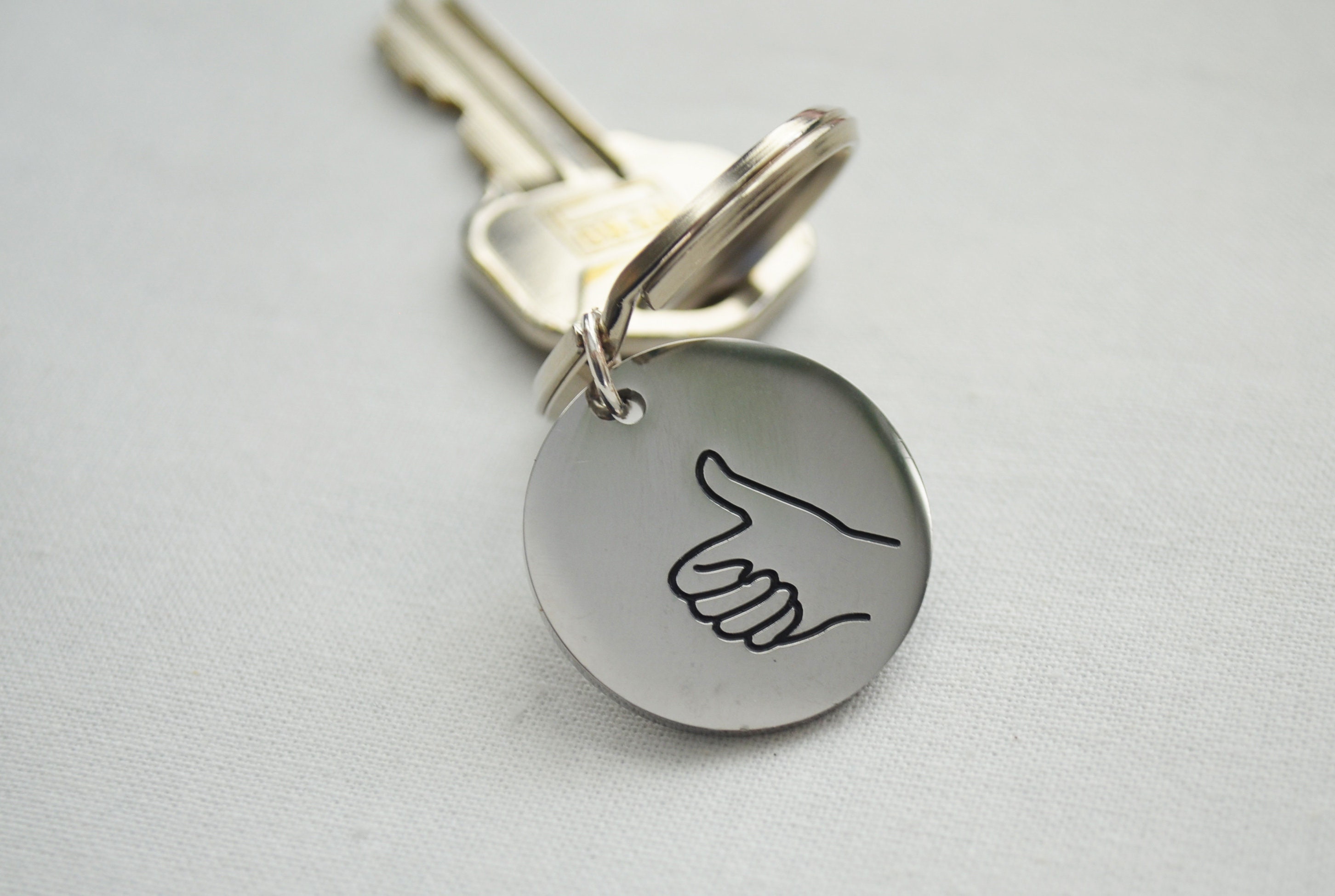 Thumbs up Keychain Hand Gestures Keyring Fun Gift for | Etsy