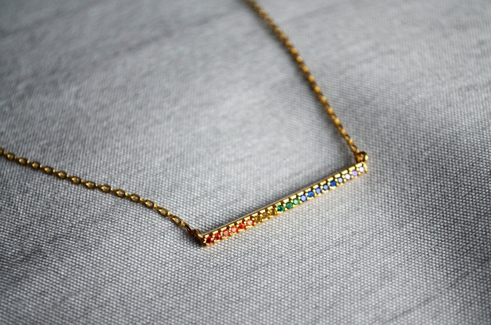 16K Rainbow Bar Pendant Friend Gift Birthday Gift LGBT - Etsy