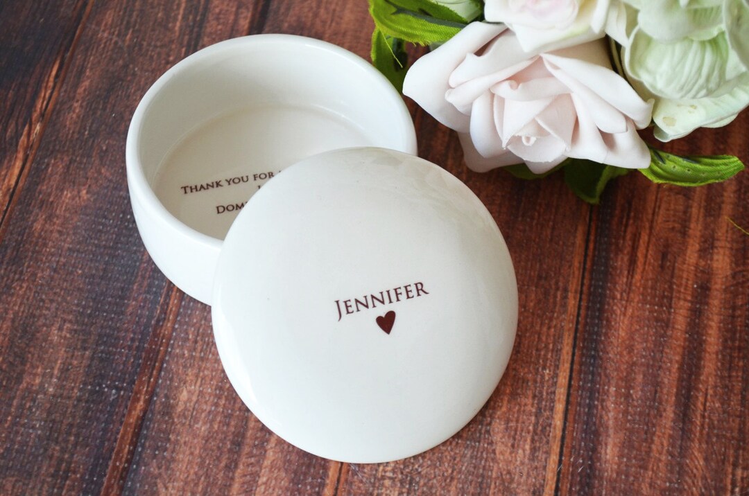 Wedding Officiant Ceramic Personalized Keepsake Box, Thank You Gift ...