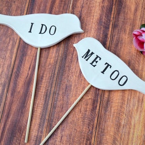 I Do Me Too - Bird Wedding Cake Toppers - Available in Different Colors ...