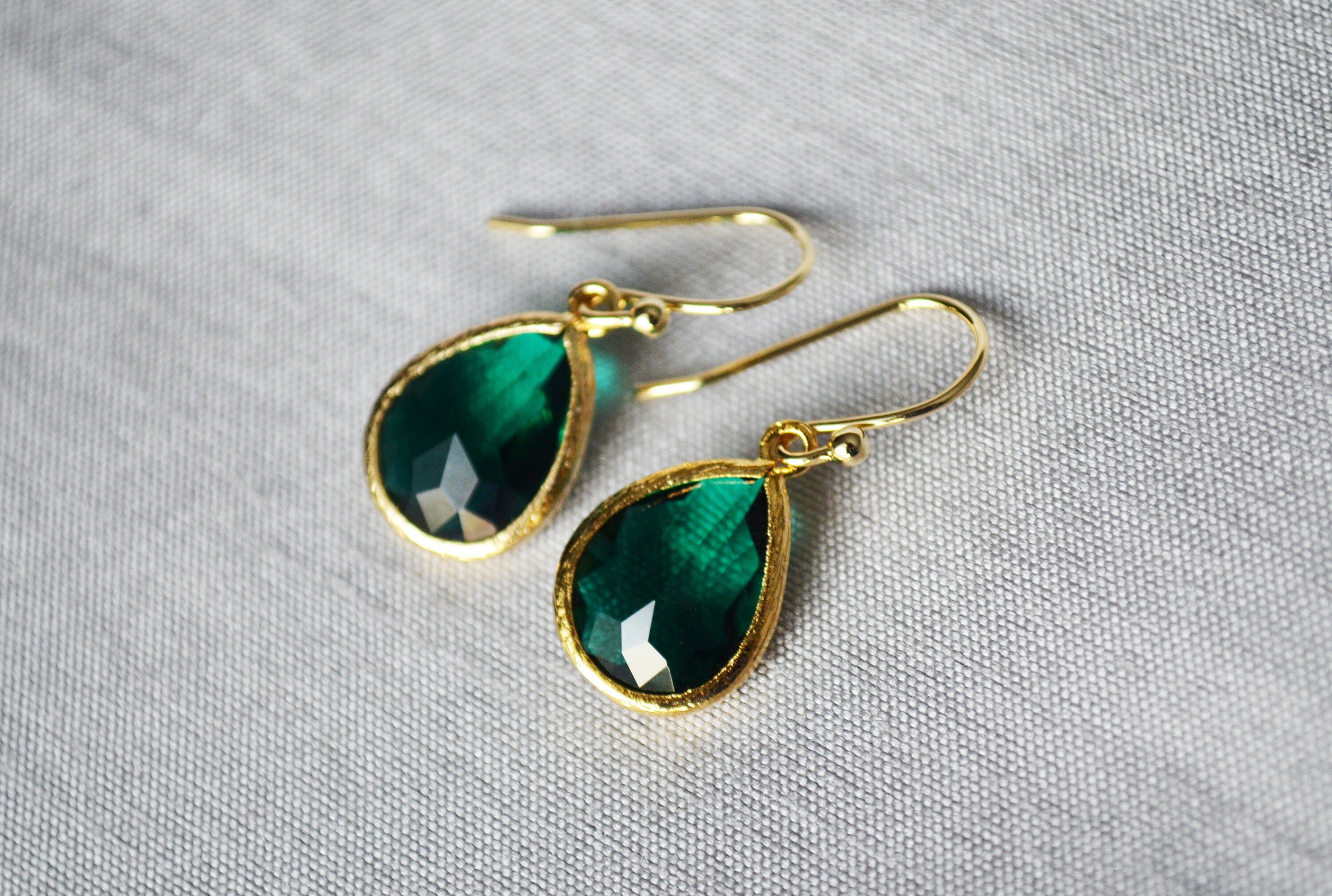 Emerald Earrings May Birthstone Gift May Birthstone - Etsy UK