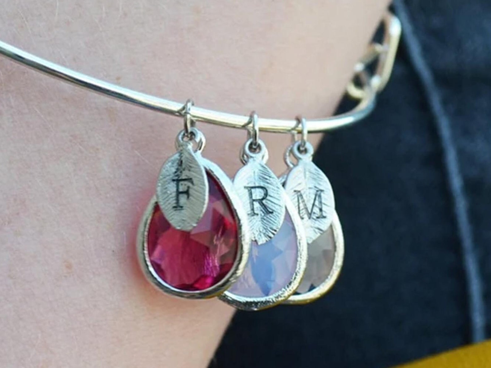 Birthstone Bracelet Family Tree Bracelet Grandmother - Etsy