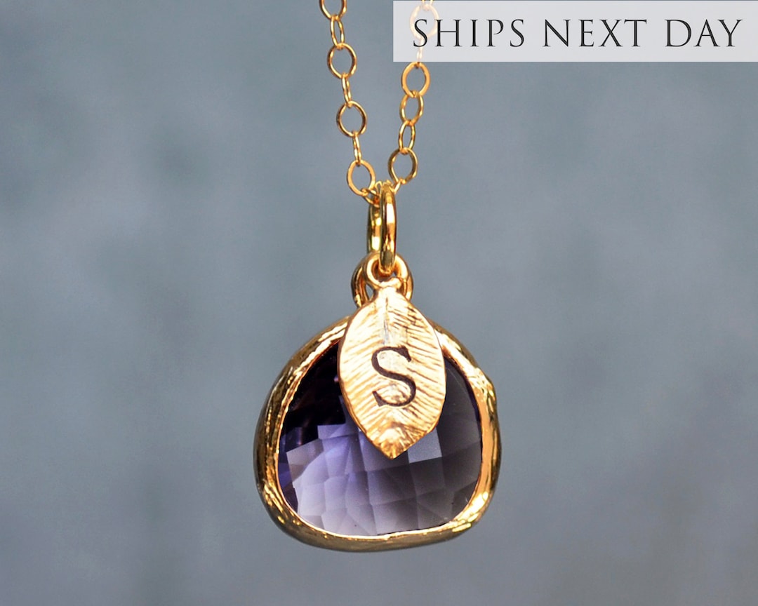 Amethyst Necklace, February Birthstone Necklace, Aquarius Necklace ...