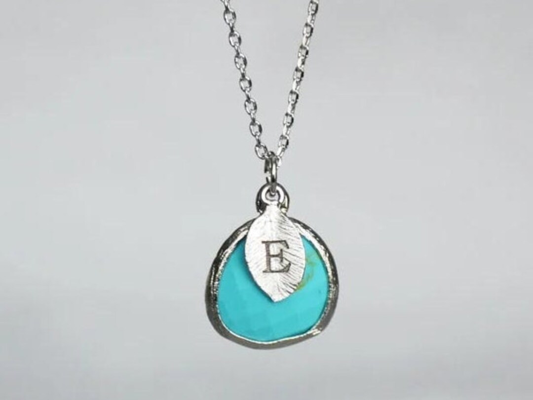 Turquoise Necklace, December Birthstone Necklace, Bridesmaid Necklace ...