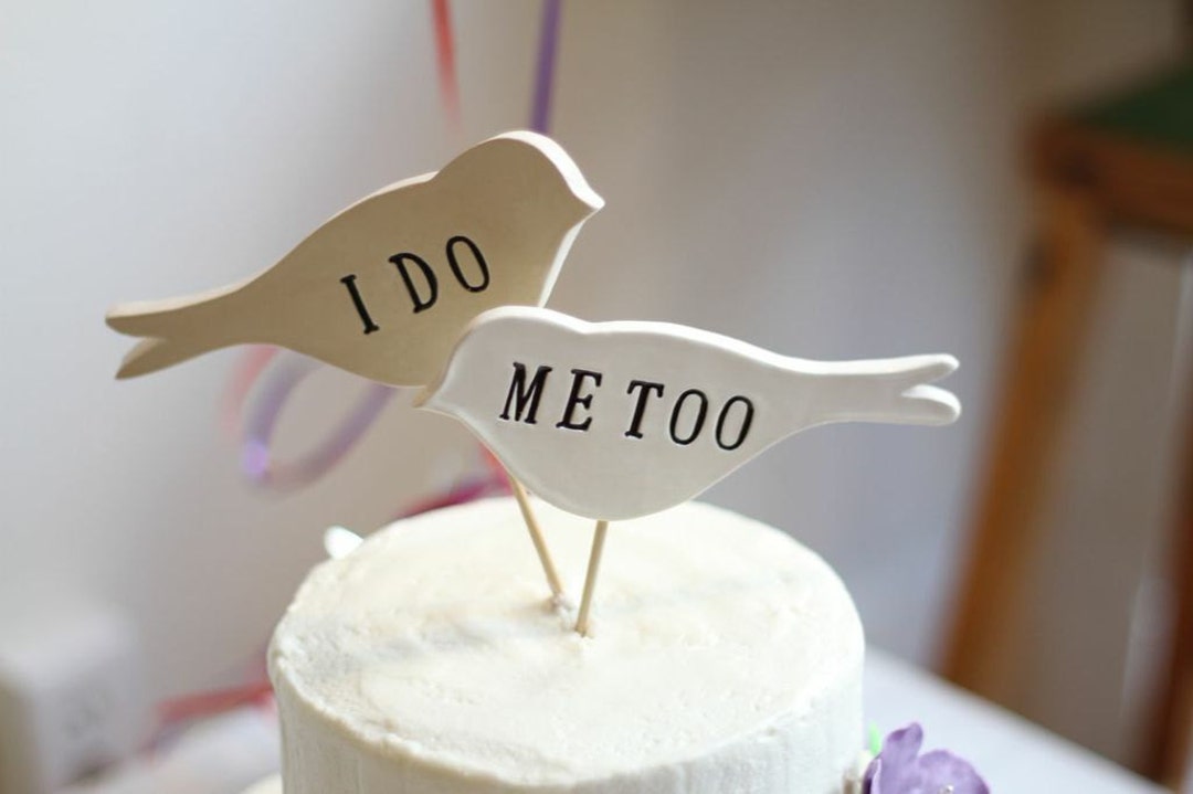 I Do Me Too - Bird Wedding Cake Toppers - Available in Different Colors ...