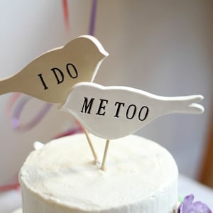 I Do Me Too - Bird Wedding Cake Toppers - Available in Different Colors ...