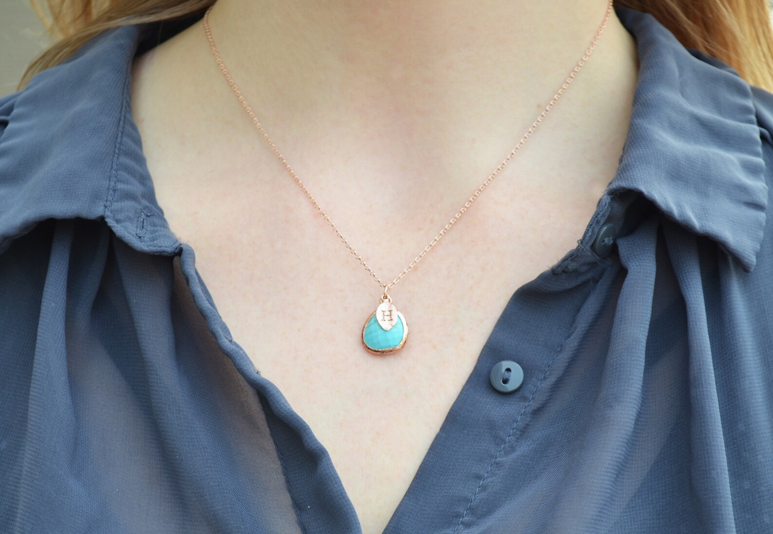Turquoise Necklace December Birthstone Necklace Bridesmaid - Etsy