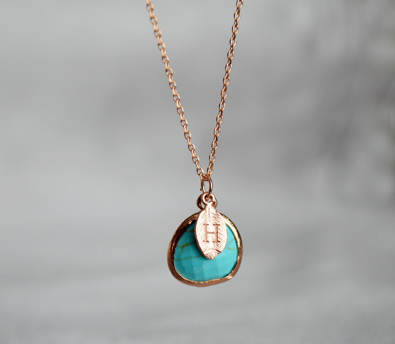 December Birthstone Necklace Turquoise Necklace Bridesmaid - Etsy
